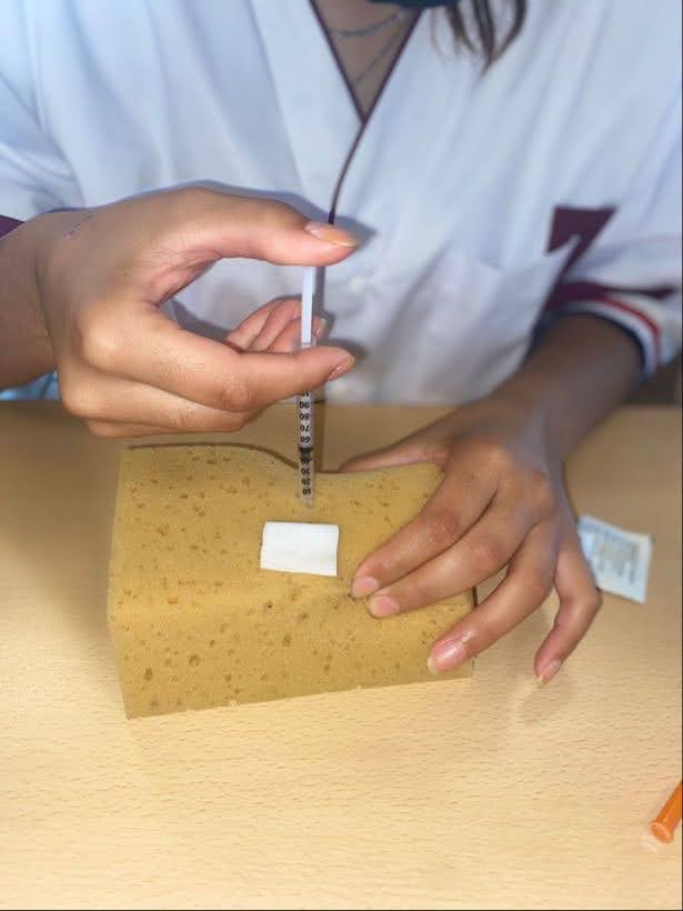 Zevendejaars oefenen subcutane inspuiting in - PISO